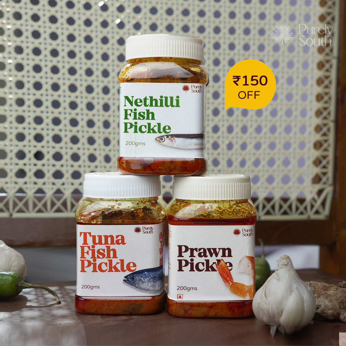 Fish Pickle Triple Combo | Purely South Pickles Offer Pack